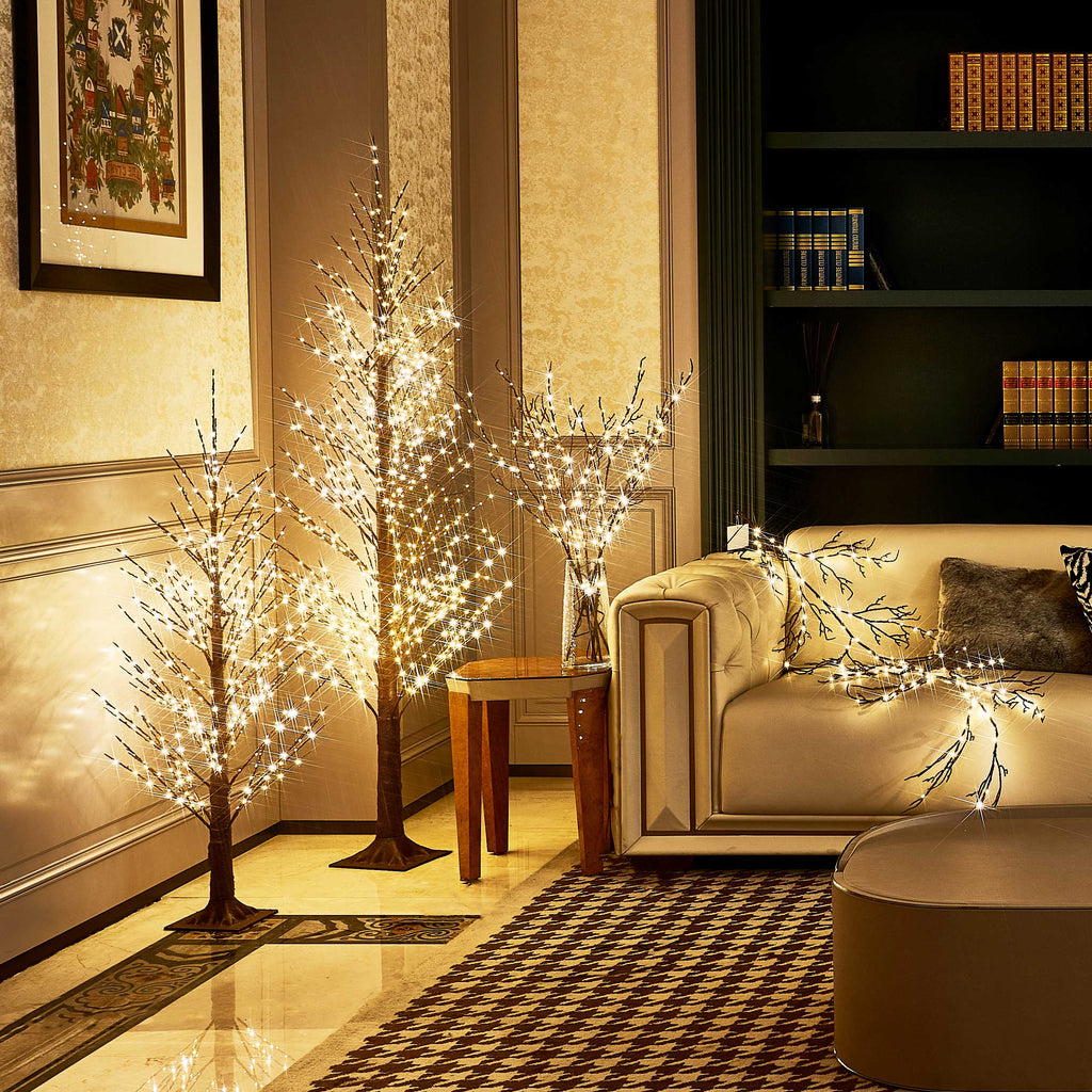 Hairui Lighted Brown Alpine Tree with 810L Fairy Lights 6FT – HAIRUI