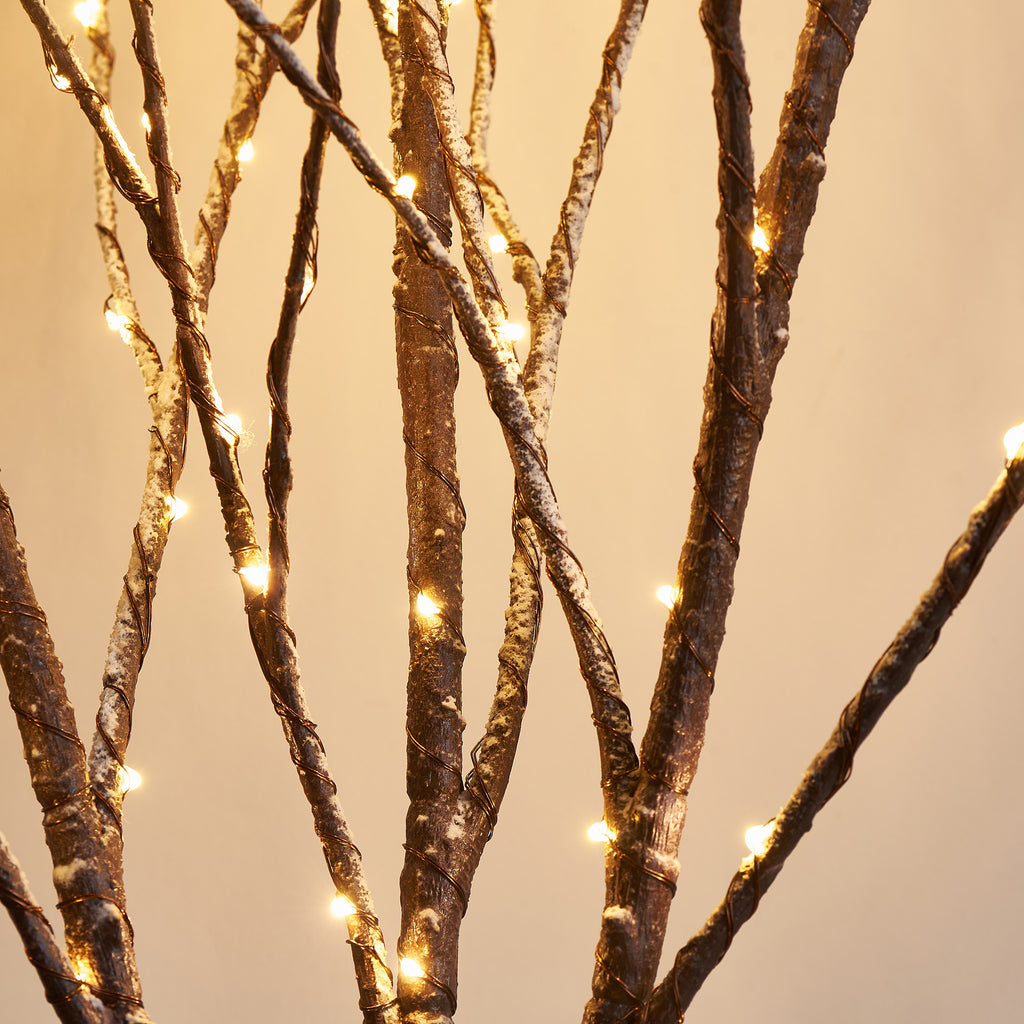 Hairui Lighted Snow Flocked Twig Tree 6FT for Home Christmas Decor – HAIRUI