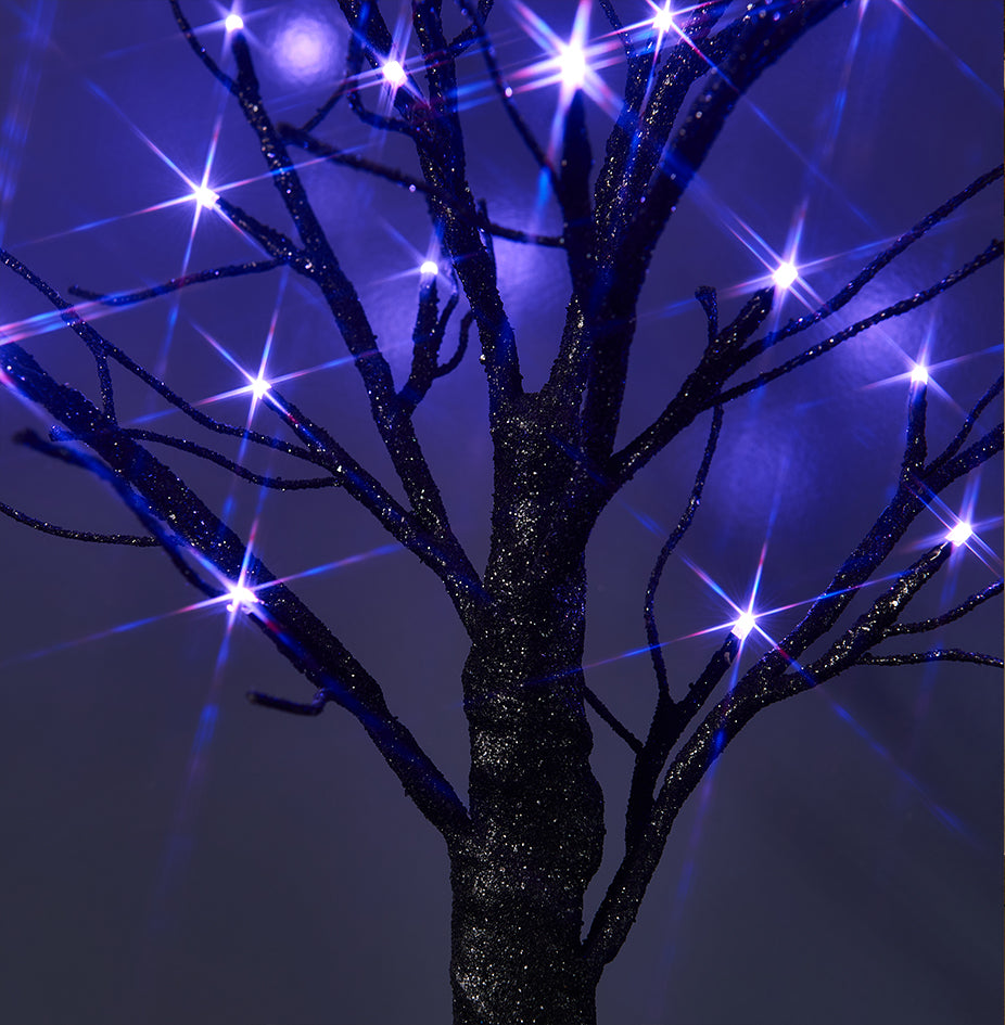 Lighted Halloween Black Tree with Timer for Home Decor – HAIRUI